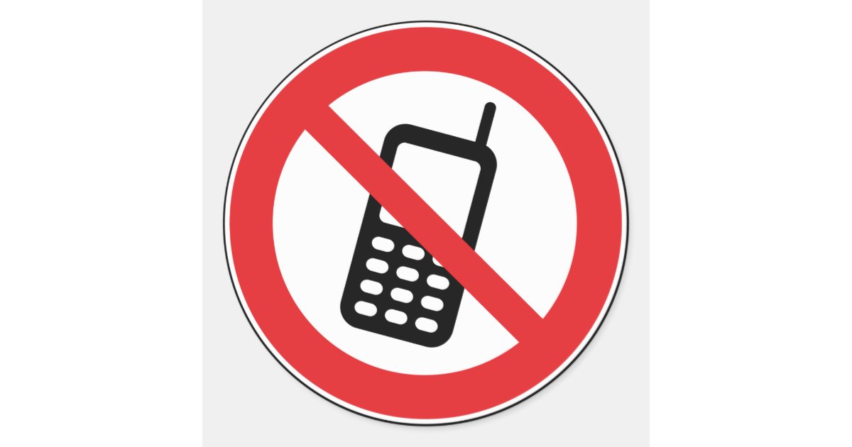 No phones cellphones allowed Stickers | Zazzle