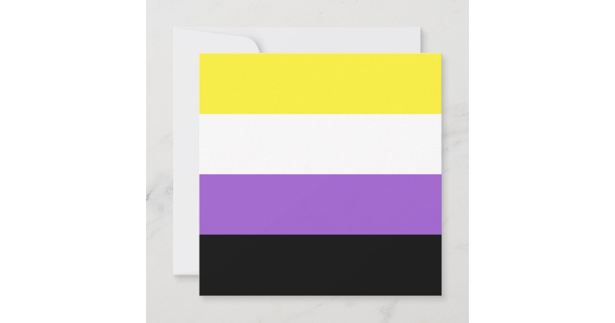 Non Binary Pride Flag Invitation | Zazzle