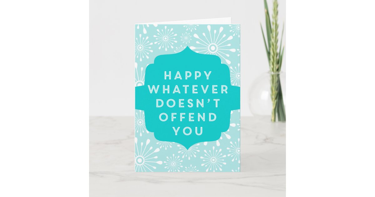 Non-Denominational Secular Greetings! Holiday Card | Zazzle