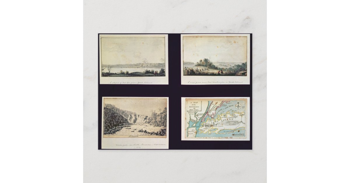 North American Scenes and a map of New York Postcard | Zazzle