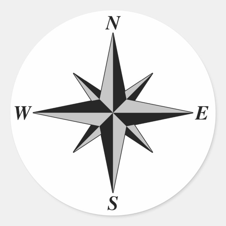 North Arrow Sticker | Zazzle