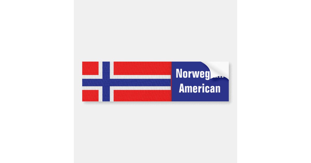 Norwegian American Bumper Sticker | Zazzle