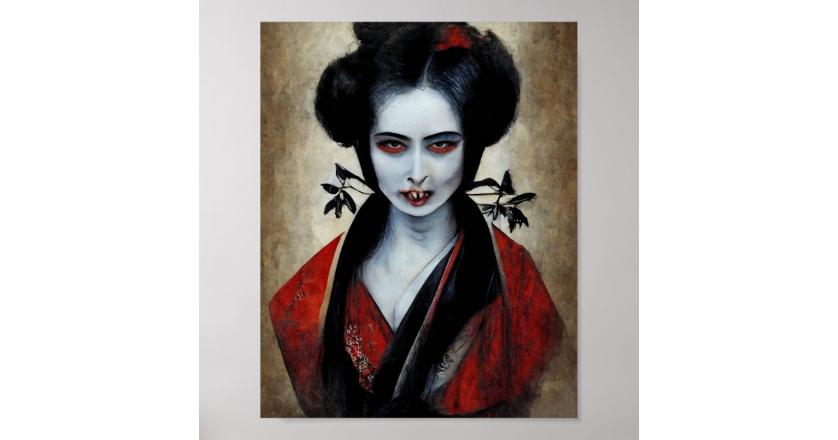 Nosferatu Geisha | Portrait Of A Vampire Poster | Zazzle