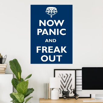 Now Panic And Freak Out Poster | Zazzle