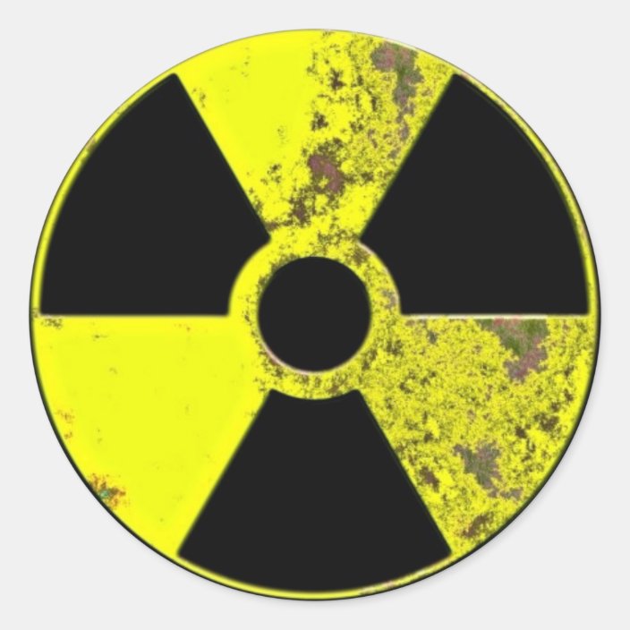 Nuclear Symbol Classic Round Sticker | Zazzle.ca