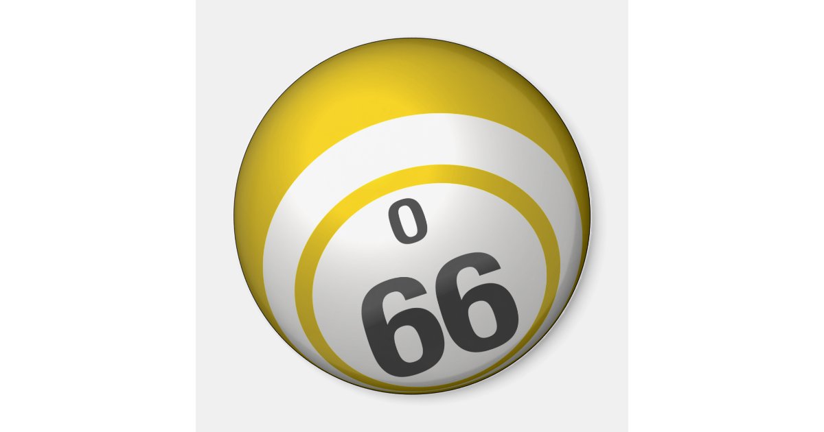 O 66 bingo ball magnet | Zazzle