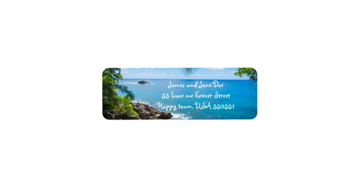 Ocean View Return Address Labels | Zazzle