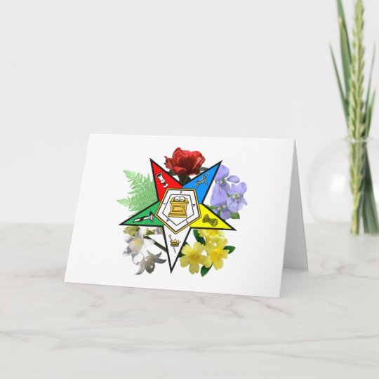 OES Floral Emblem Card | Zazzle.ca