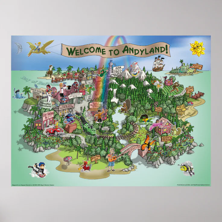 Official Map Of Andyland (poster) Poster | Zazzle