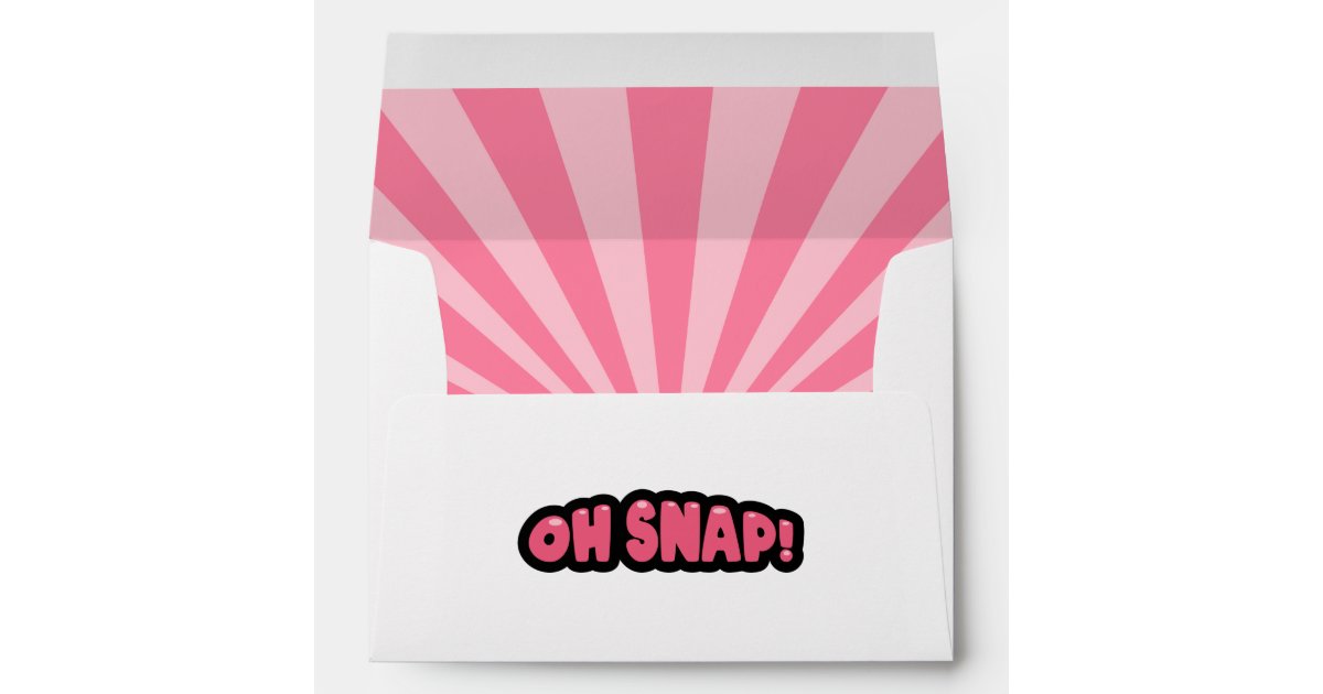 Oh Snap! Envelope | Zazzle
