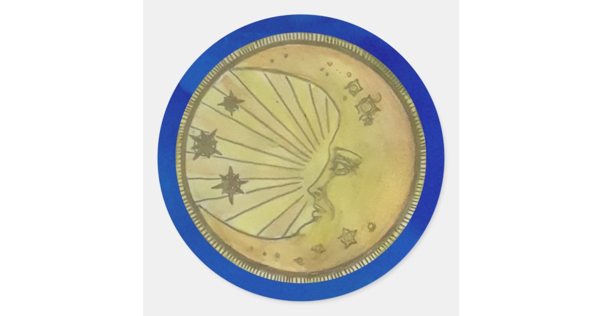 Old Fashioned Moon Envelope Seal | Zazzle