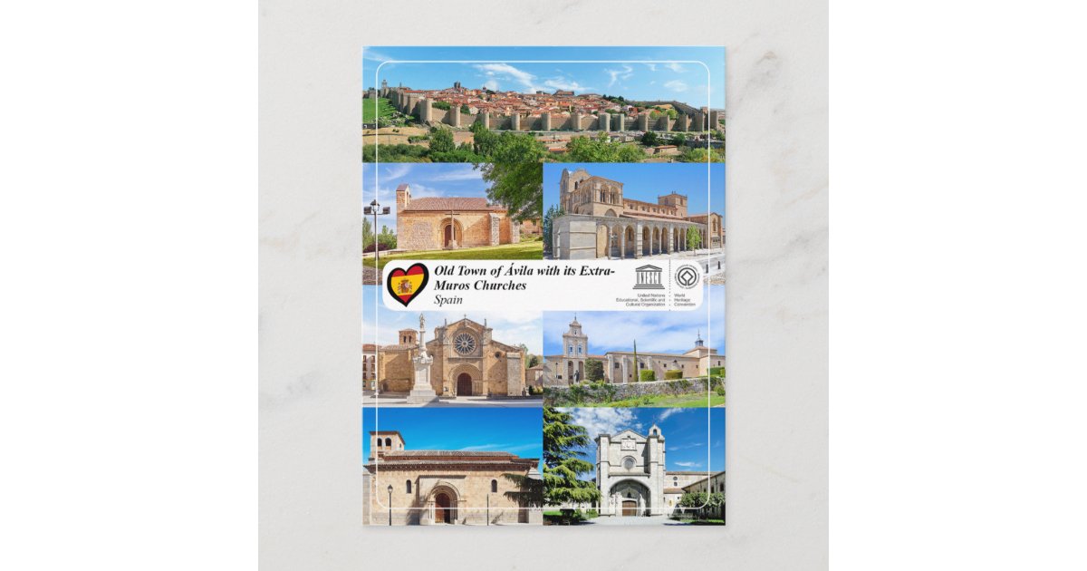 Old Town of Ávila with its Extra-Muros Churches Postcard | Zazzle