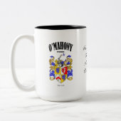 O'Mahony Family Crest, Translation & Meaning Two-Tone Coffee Mug | Zazzle