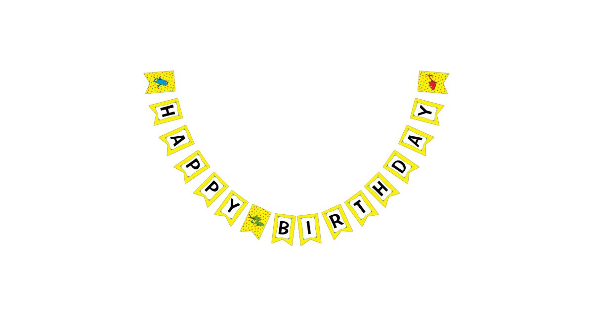 One Fish Two Fish - First Birthday Bunting Flags | Zazzle