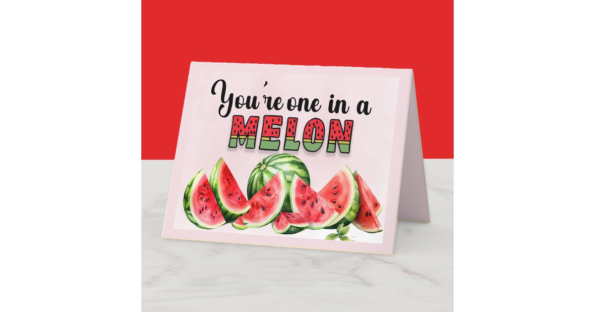 One in a Melon Teacher Appreciation Thank You Card | Zazzle
