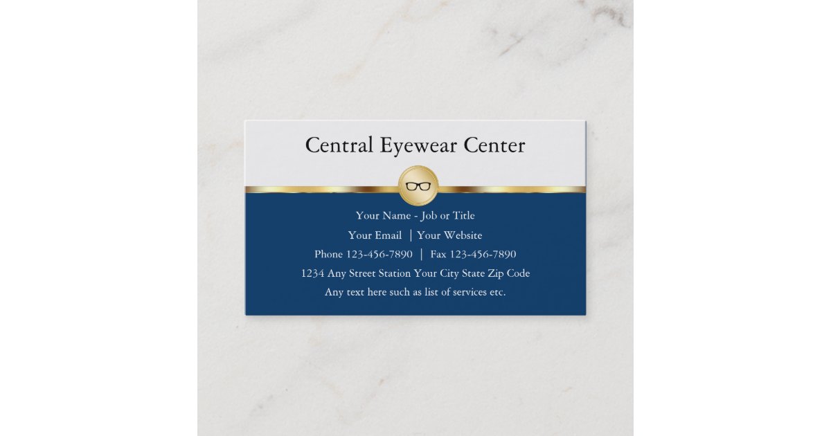 Optician Business Cards | Zazzle