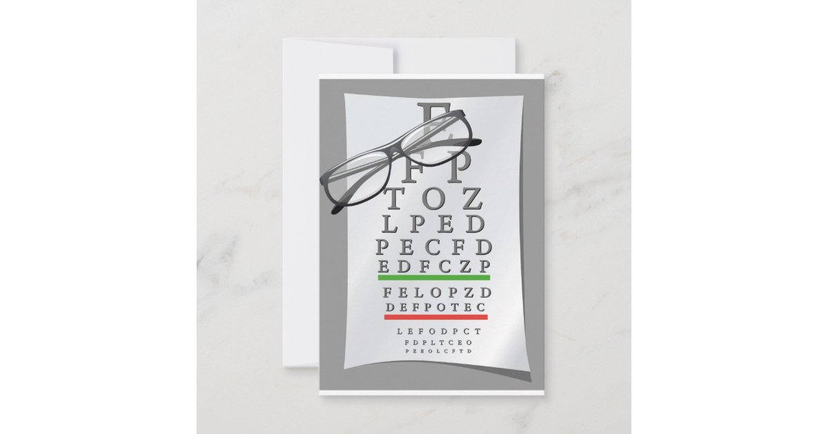 Optometrist Chart Invitations | Zazzle