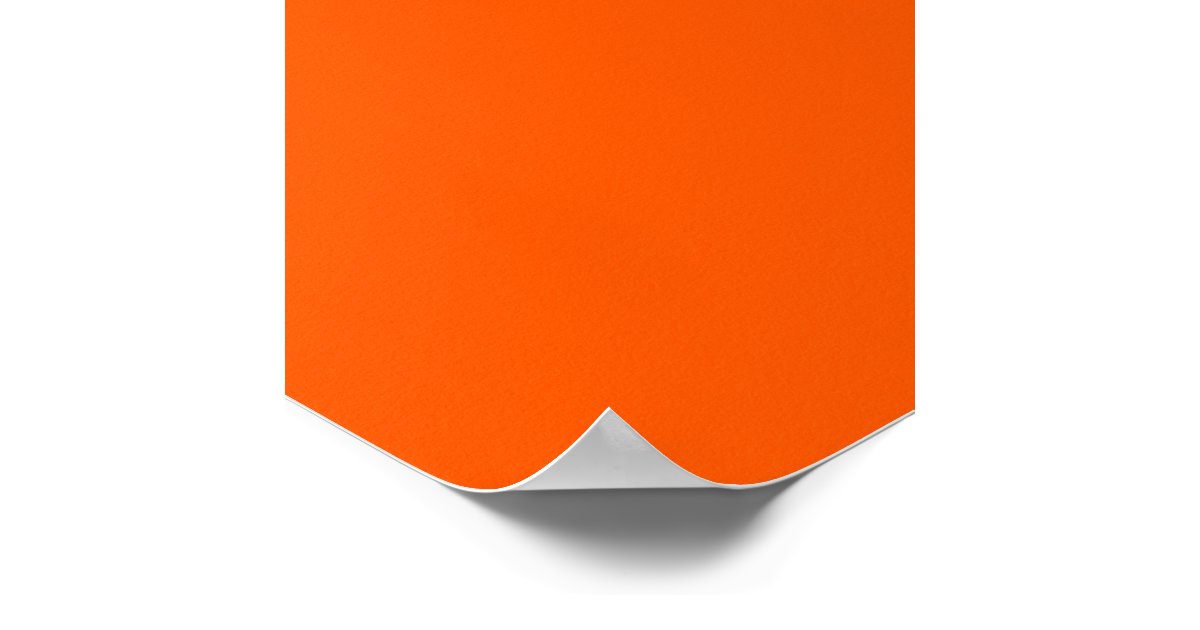 Orange Background Colour Customize This! Poster | Zazzle