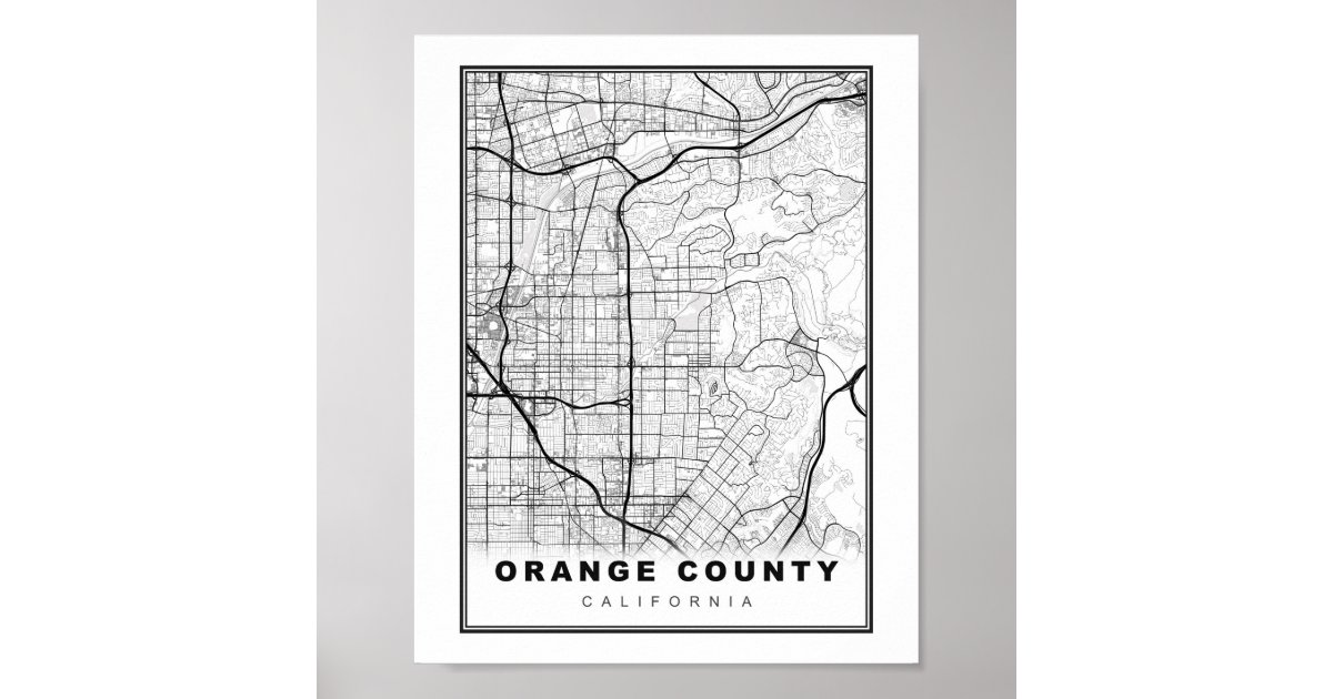 Orange County Map Poster | Zazzle