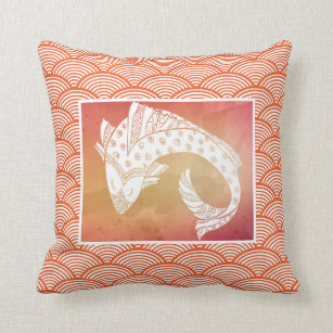 Fish Pattern Pillows & Cushions | Zazzle CA