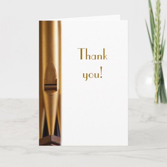 Organ pipe thank you card | Zazzle.ca