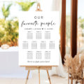 Our Favourite People 10 Table Wedding Seating Char Poster | Zazzle