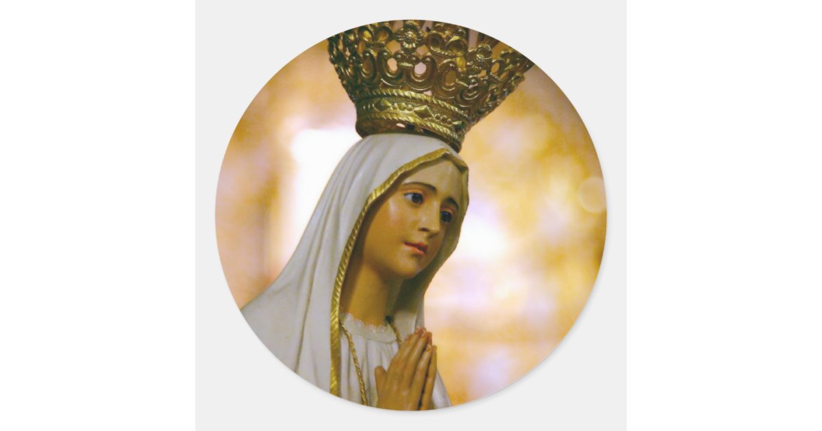 Our Lady of Fatima Classic Round Sticker | Zazzle