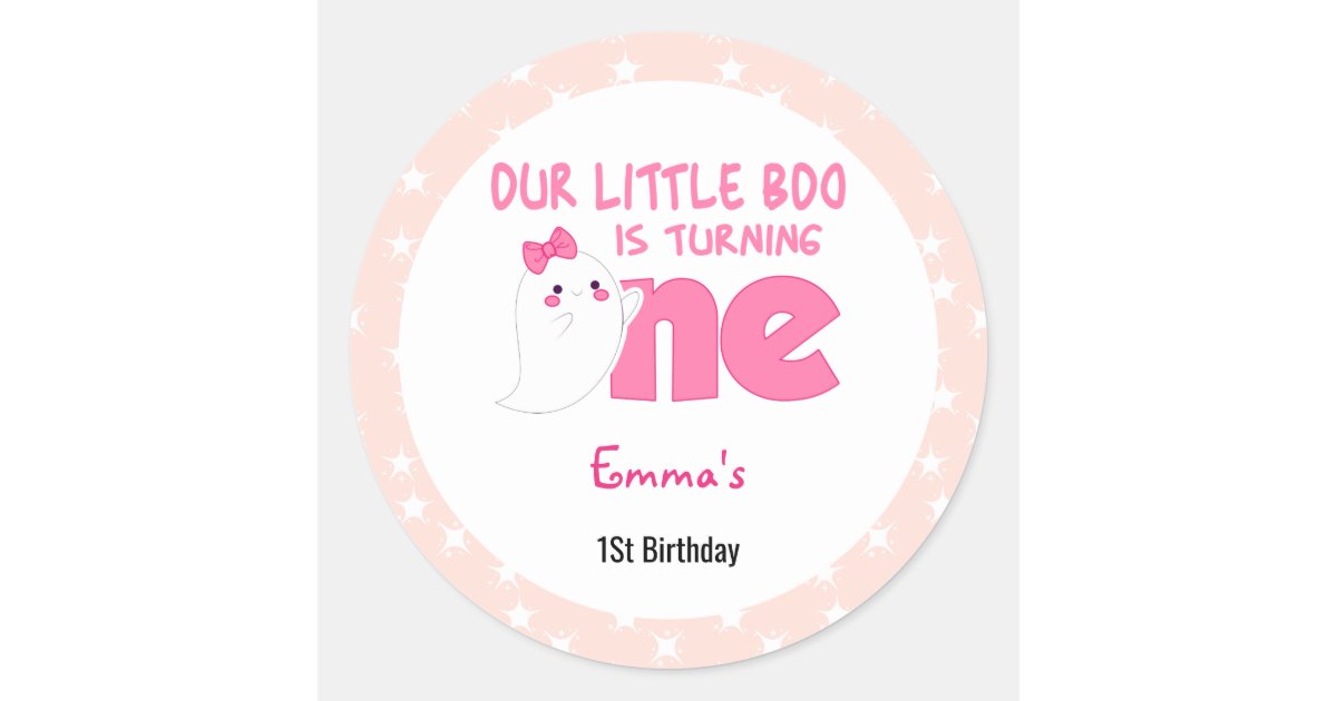Our Little Boo Turning One, Halloween 1St Birthday Classic Round ...