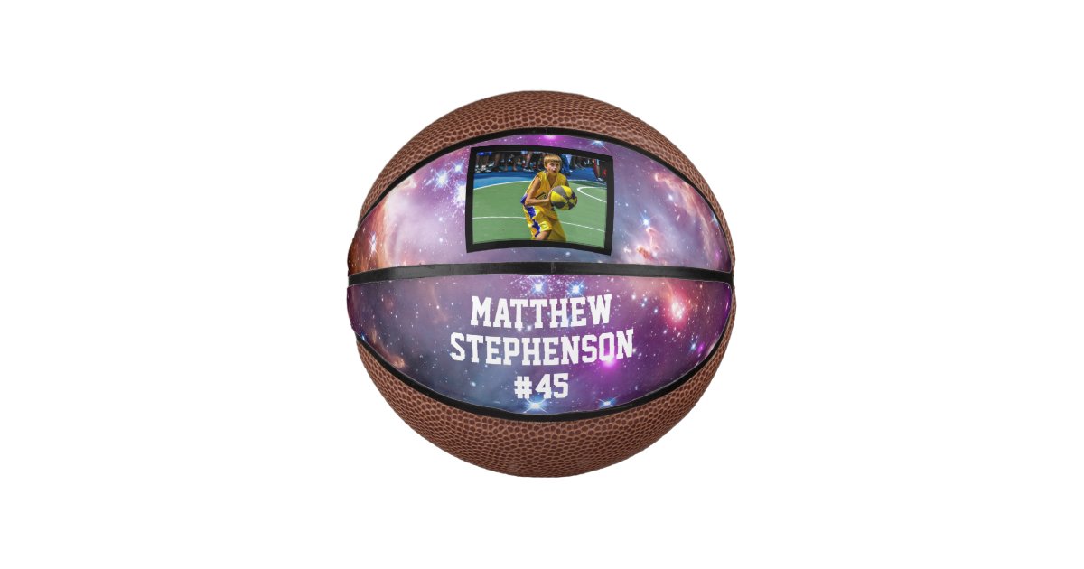 Outer Space Nebula Photo Basketball Ball | Zazzle
