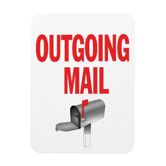 Outgoing Mail pickup magnet | Zazzle.ca