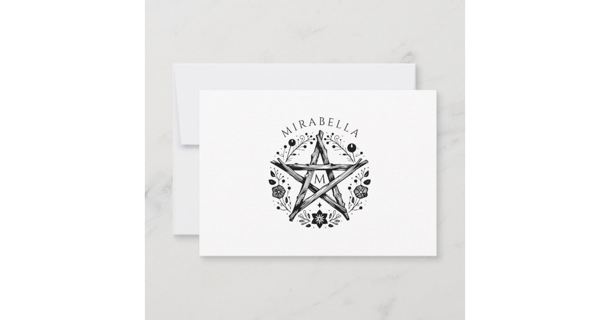 Pagan Pentagram Card | Zazzle