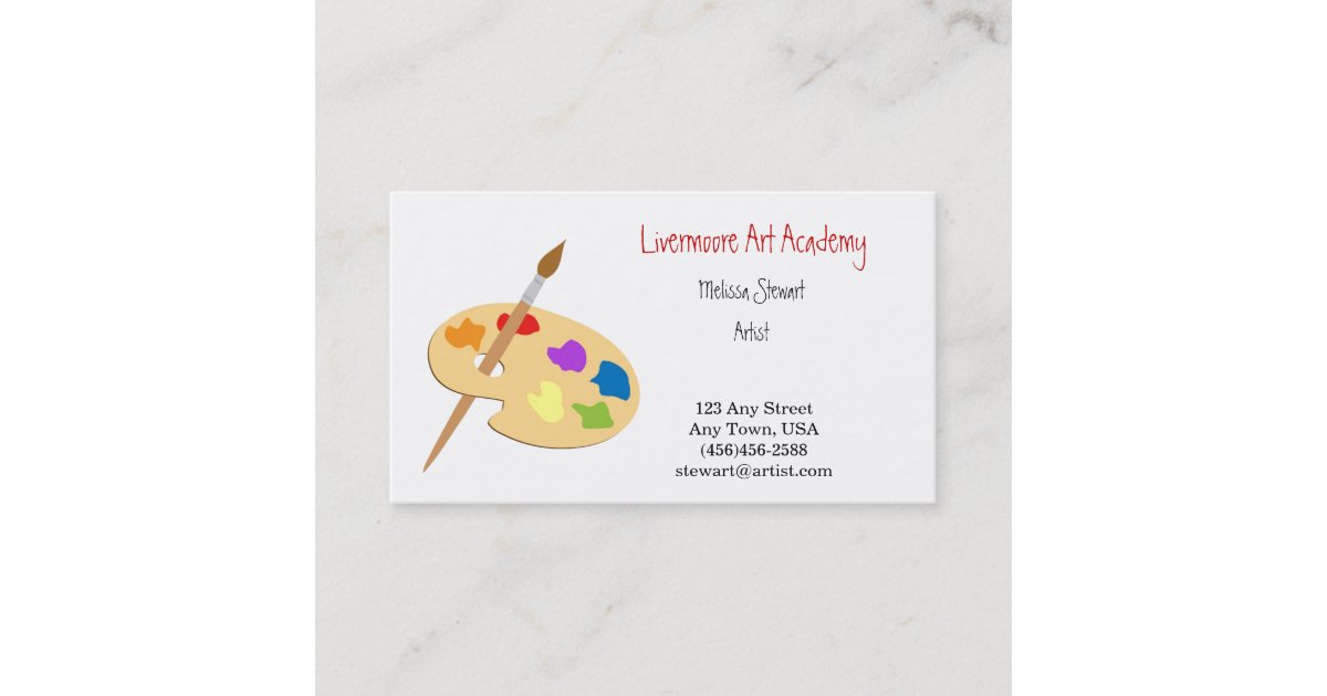 Painter or Artist Paint Brush Business Cards | Zazzle