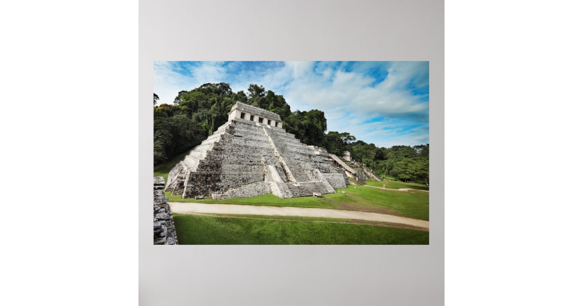 Palenque ruins - Temple of Inscriptions Poster | Zazzle