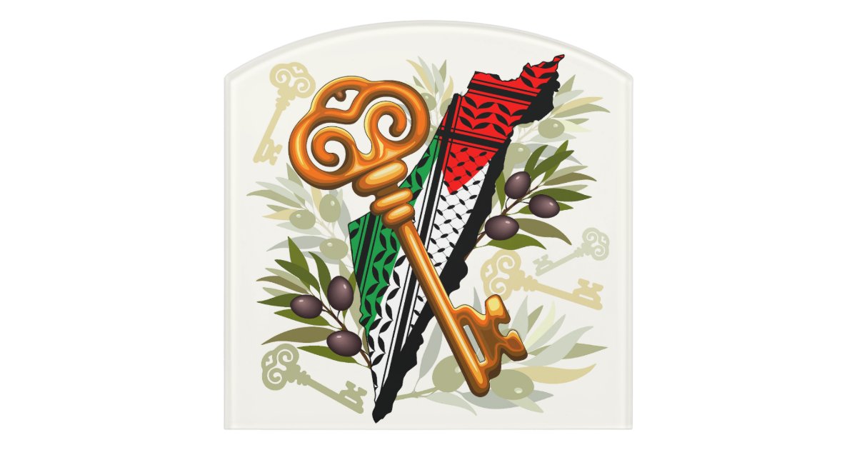 Palestinian Key Symbol of the Right of Return Door Sign | Zazzle
