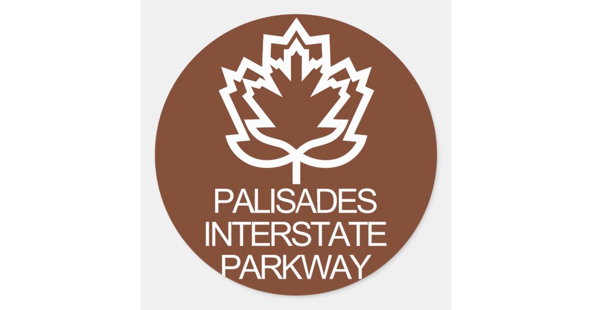 Palisades Interstate Parkway Sign, USA Classic Round Sticker | Zazzle