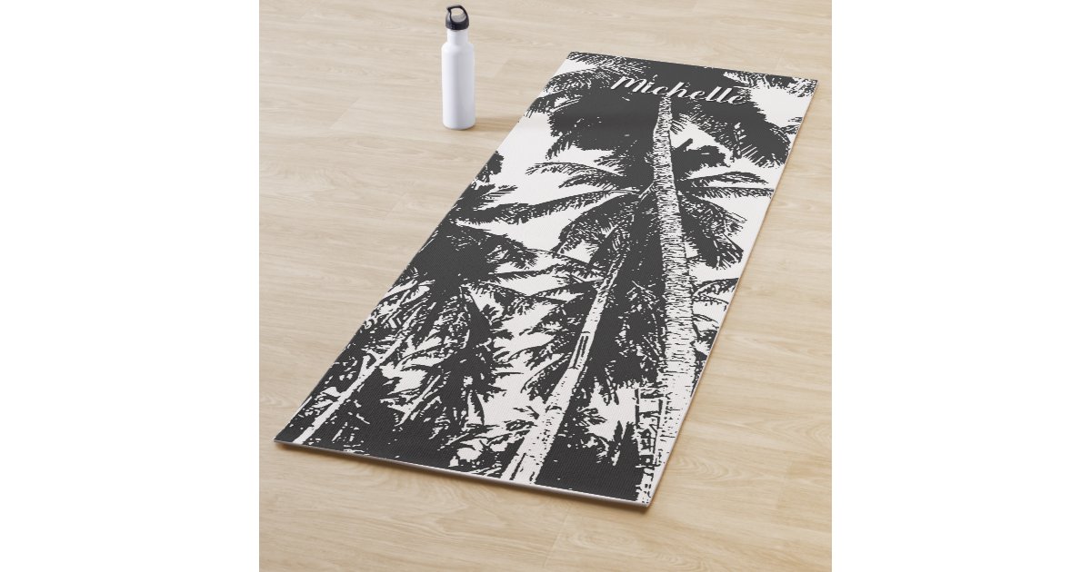Palm Trees in a Posterised Design Yoga Mat | Zazzle