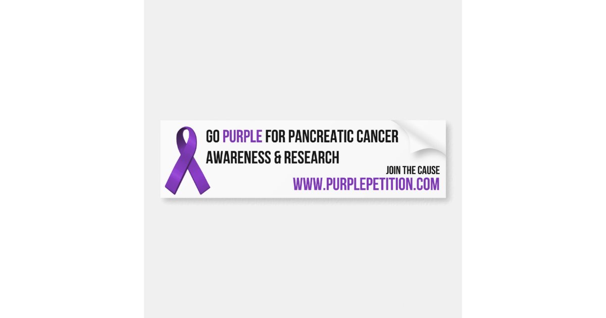 Pancreatic Cancer Awareness Bumper Sticker | Zazzle