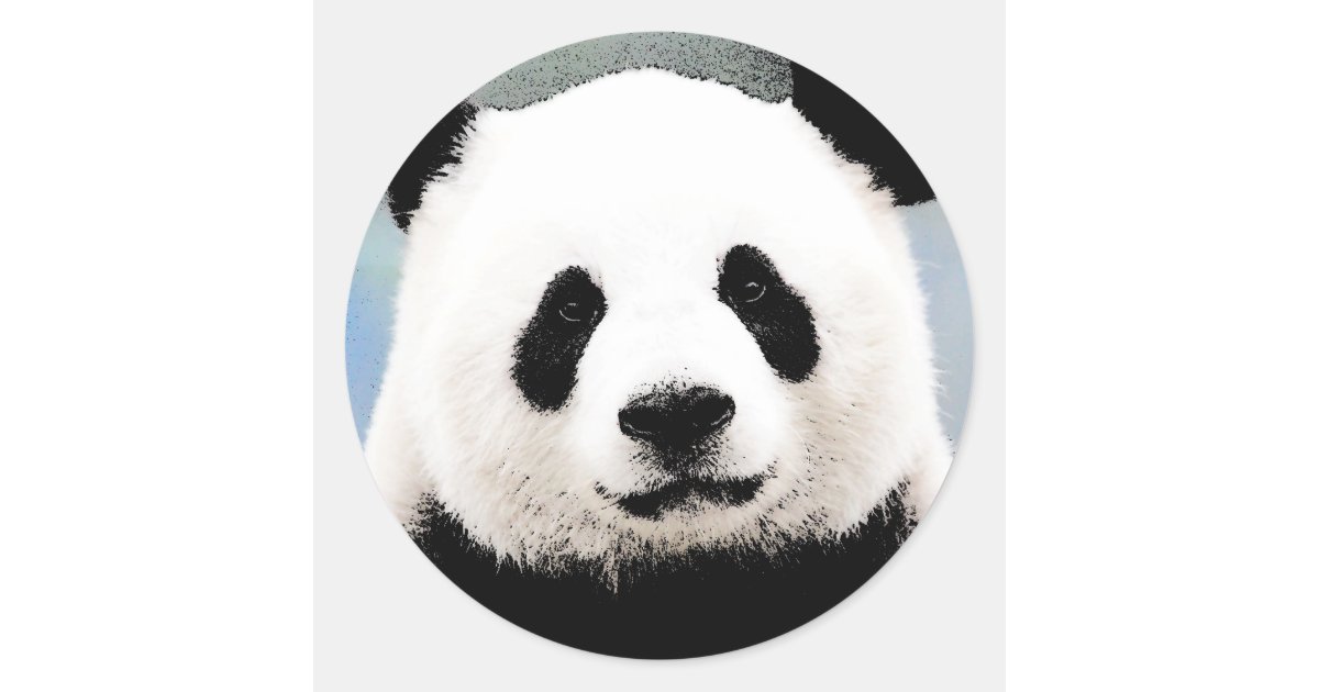 Panda Classic Round Sticker | Zazzle