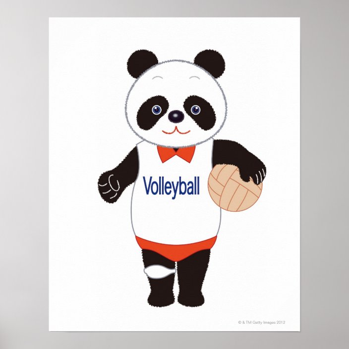 Panda Volleyball Player Poster | Zazzle.ca