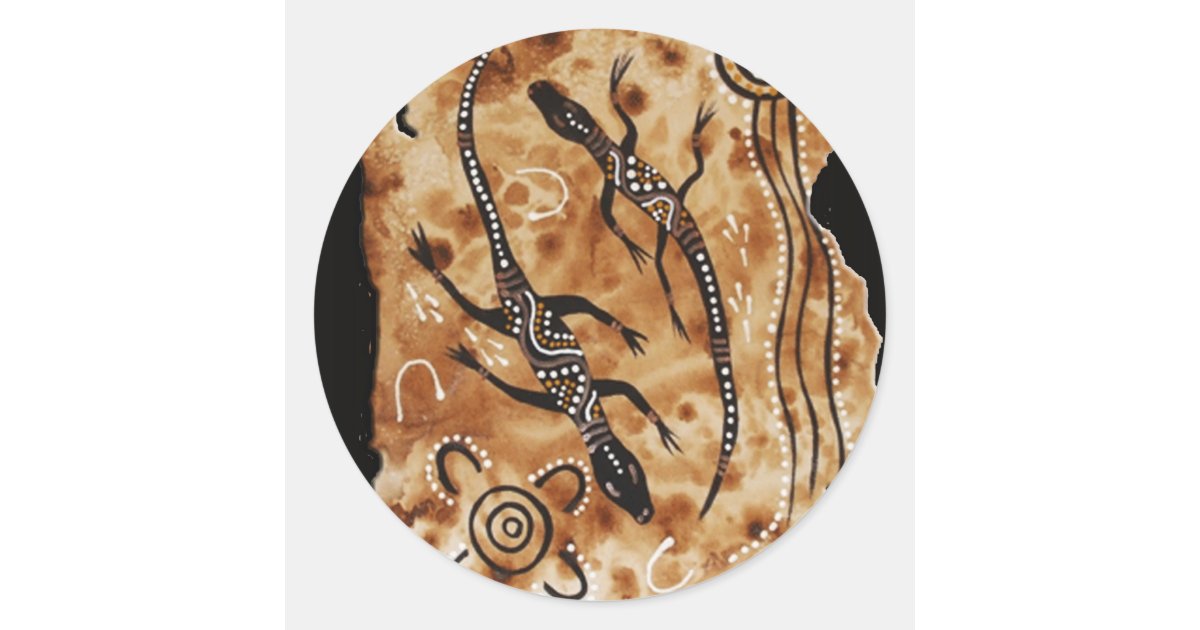 Paper Goannas Classic Round Sticker | Zazzle