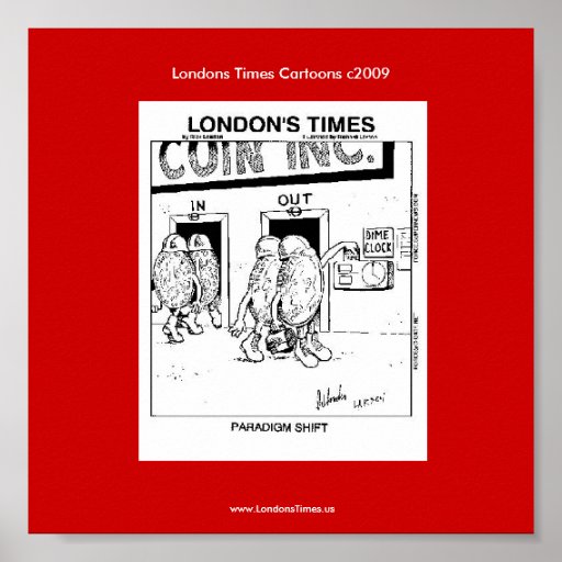 Paradigm Shift Funny Cartoon Rick London Poster | Zazzle