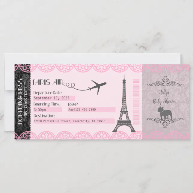 Paris Invitation, Paris Party Invitation, Birthday Invitation | Zazzle