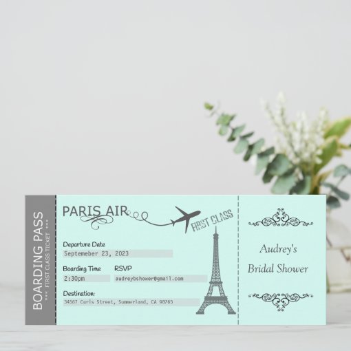 Paris Invitation, Paris Theme Invitation, Birthday Invitation | Zazzle