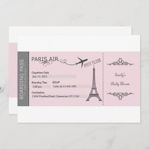 Paris Invitation, Paris Theme Invitation, French Invitation | Zazzle