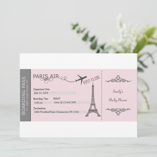 Paris Invitation, Paris Theme Invitation, French Invitation | Zazzle