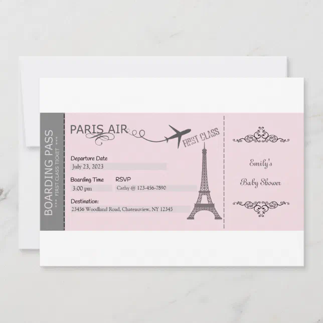 Paris Invitation, Paris Theme Invitation, French Invitation | Zazzle