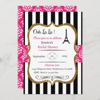 Paris Invitation, Paris Theme Party Invitation | Zazzle