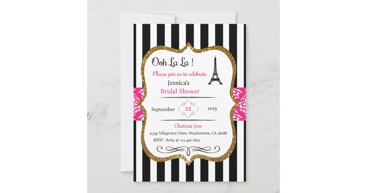 Paris Invitation, Paris Theme Party Invitation | Zazzle