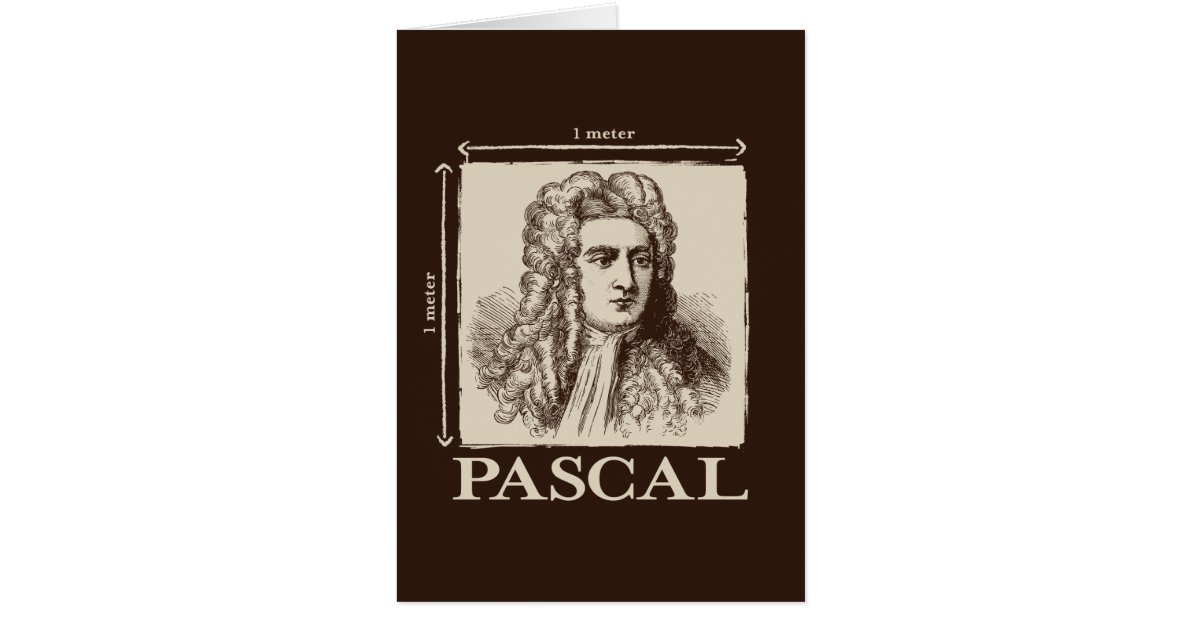 Pascal = 1 newton per square metre math joke | Zazzle