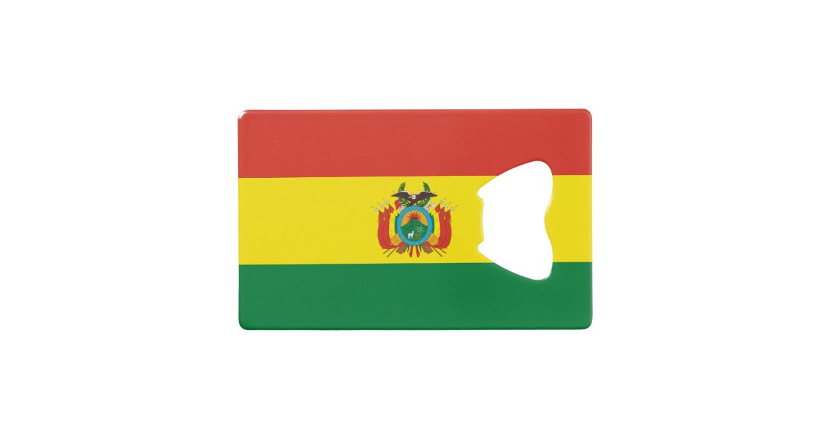 Patriotic Bolivia Flag Credit Card Bottle Opener | Zazzle
